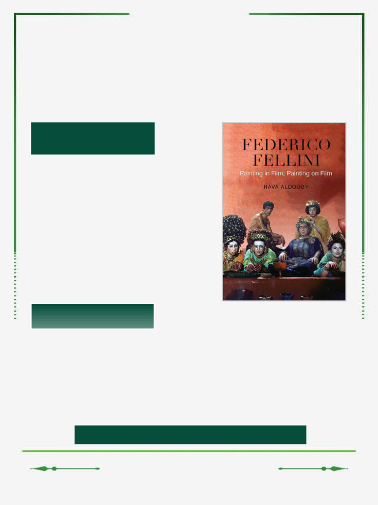 Federico Fellini Painting in Film Painting on Film Toronto Italian ...