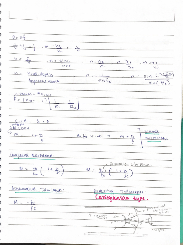 Theory Formulas | PDF