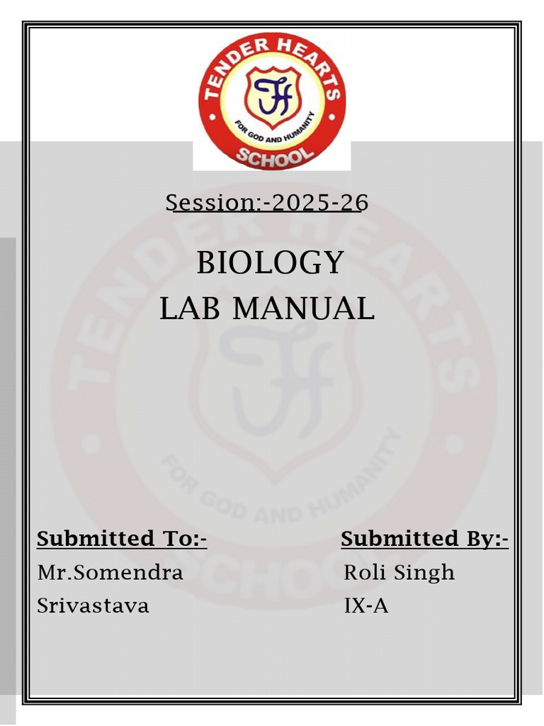 Biology Lab Manual 2025-26 | PDF