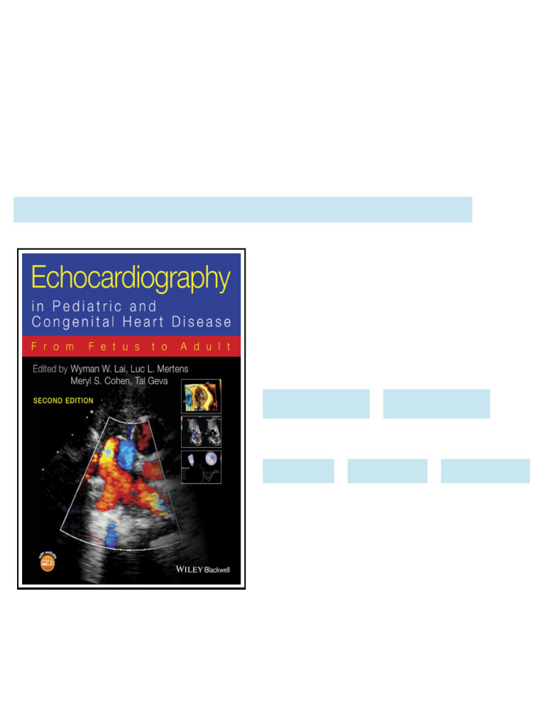Echocardiography in Pediatric and Congenital Heart Disease From Fetus ...