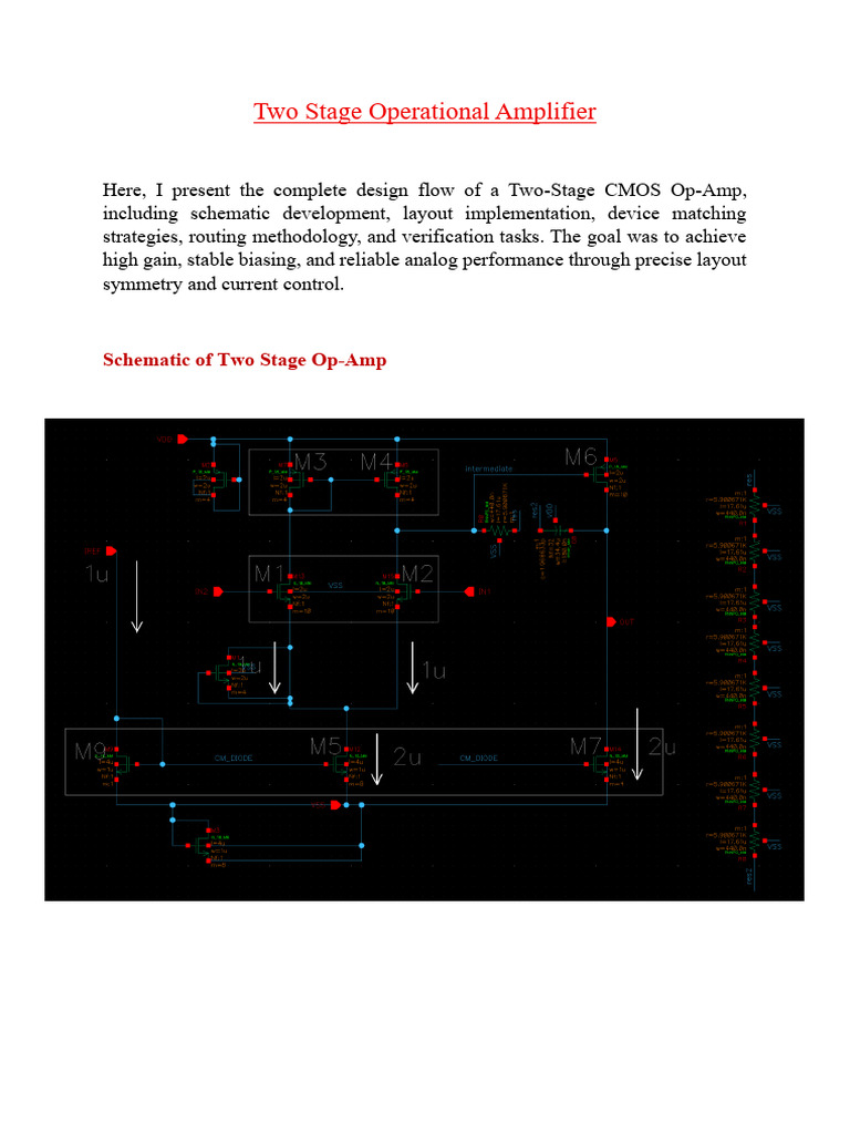 Two Stage Operational Amplifier | PDF