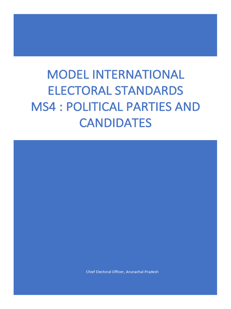 Model Standards for Political Parties | PDF | Regulatory Compliance ...