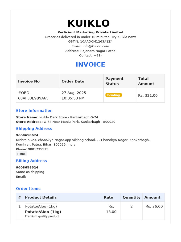 Invoice 472 | PDF | Invoice | Foods