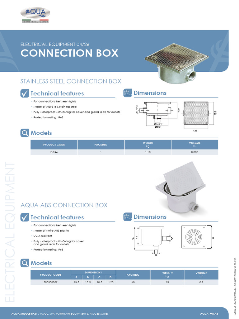 Waterproof Electrical Connection Boxes | PDF | Building Engineering ...