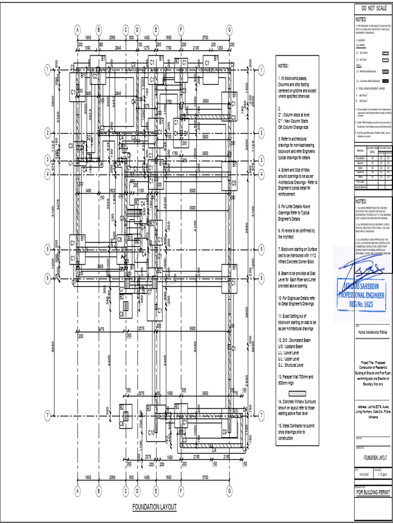 Structural Drawings - Kamal Ashokkumar Pathak - Signed 19.05.2025 | PDF | Foundation ...