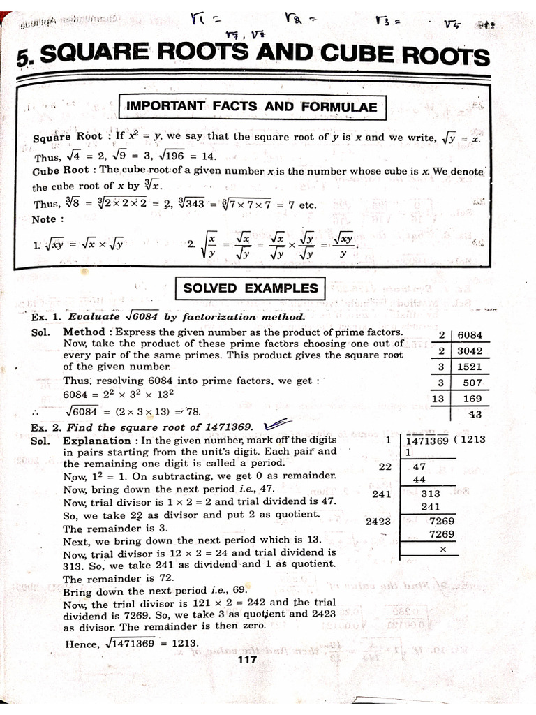 Square Root and Cube Roots | PDF