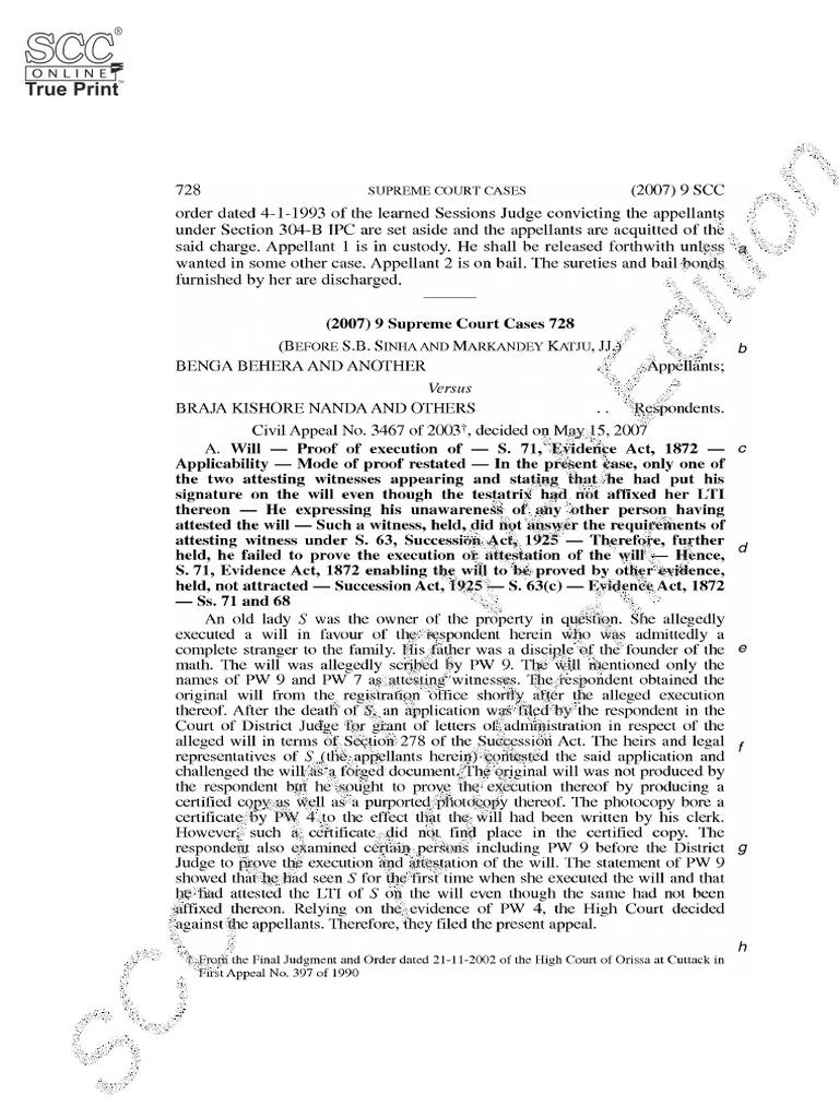 Benga Behera Vs Bra Kishore Nanda | PDF | Supreme Court Of The United ...