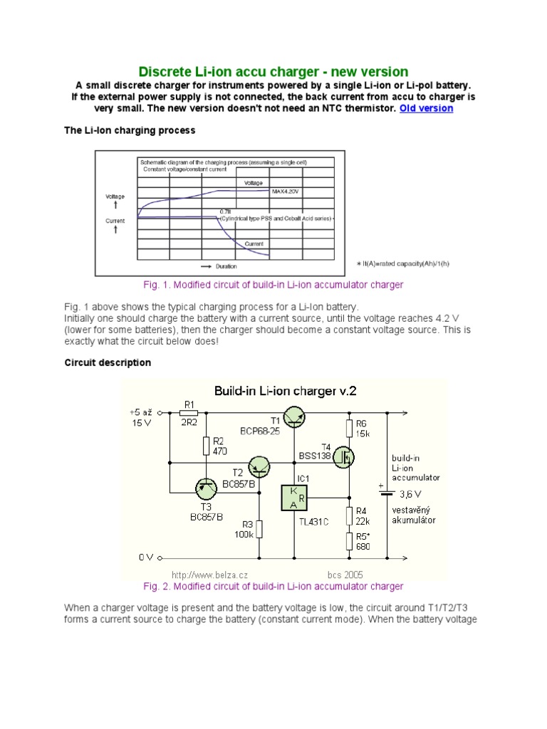 Li-Ion Accu Charger | PDF | Battery Charger | Transistor