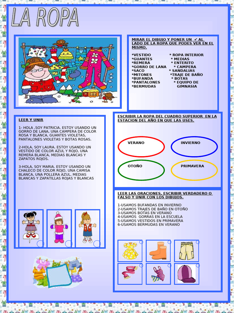 Actividades de Ropa por Estación | PDF