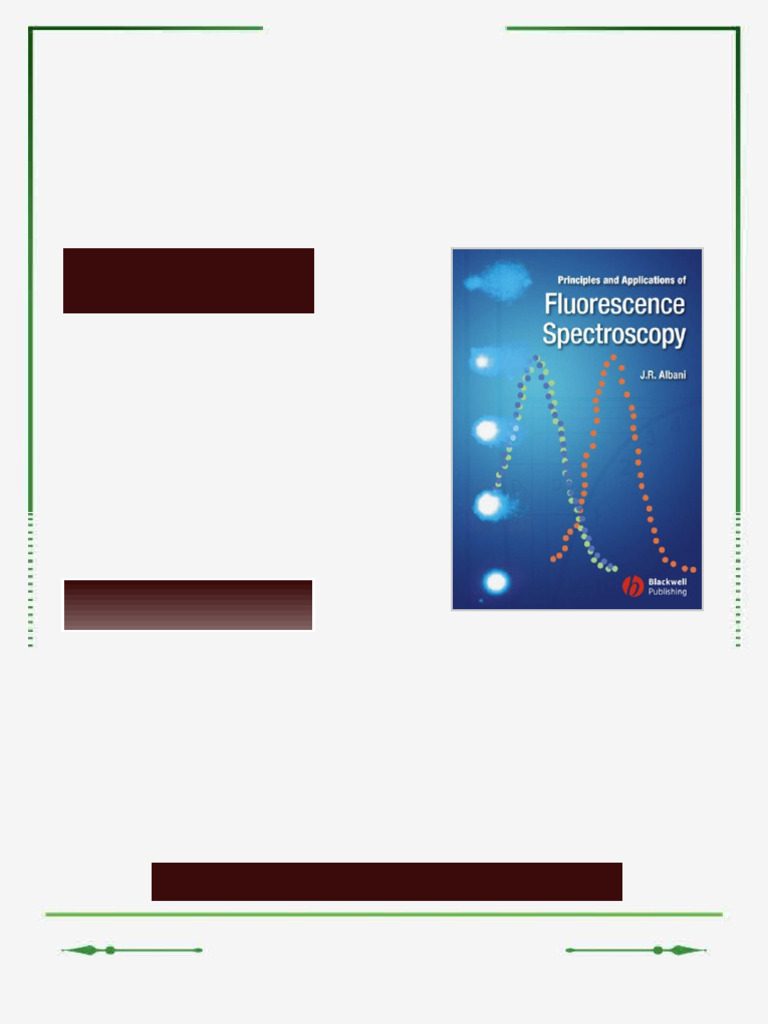 Principles and Applications of Fluorescence Spectroscopy 1st Edition ...