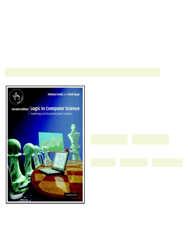 Logic in Computer Science Modelling and Reasoning about Systems 2e No Waiting Time | PDF