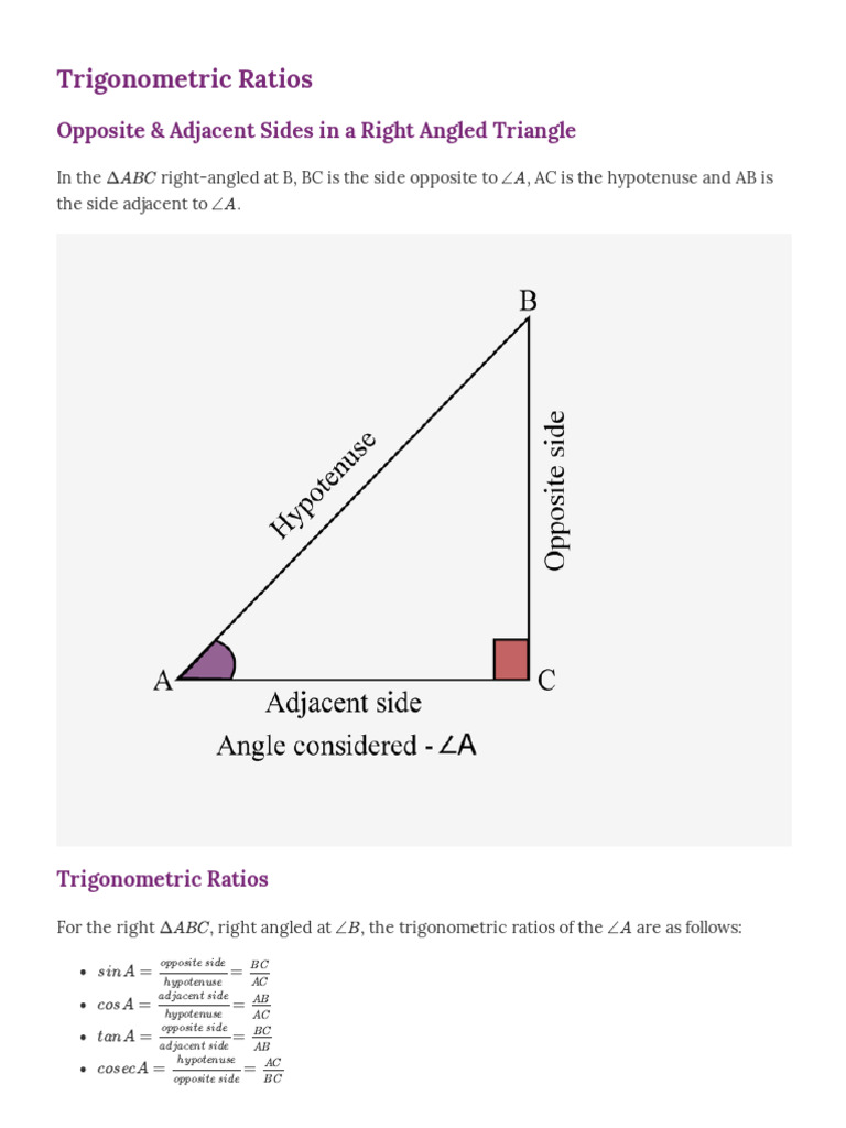 Understanding Trigonometric Ratios | PDF | Trigonometry | Geometry