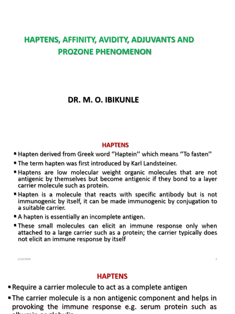 Hapten and Adjuvants [Autosaved] | PDF | Antigen | Antibody