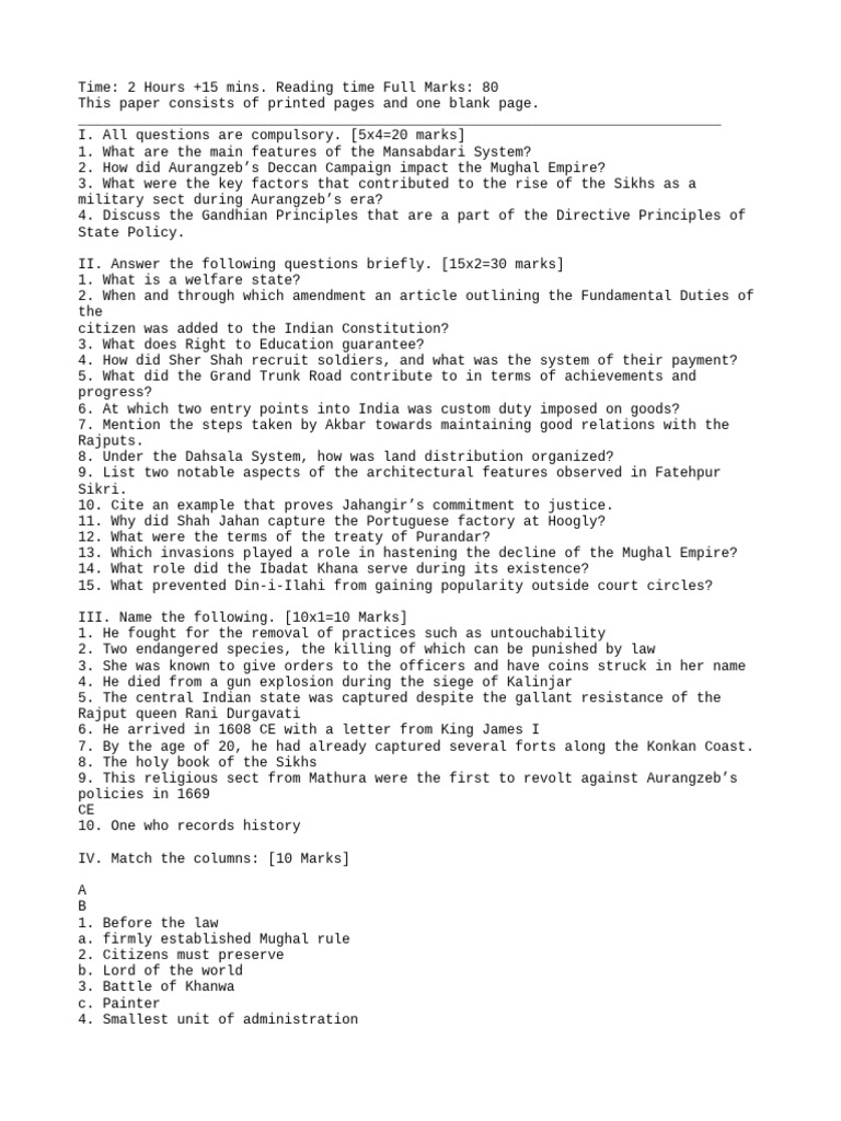 History | PDF | Mughal Empire
