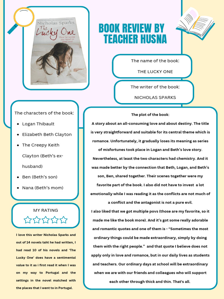 Yellow White Minimalist My Book Review Worksheet (1) | PDF
