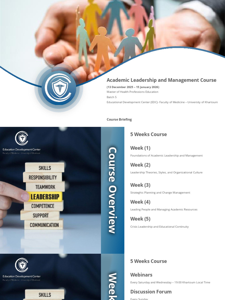 Academic Leadership and Management COurse Briefing | PDF