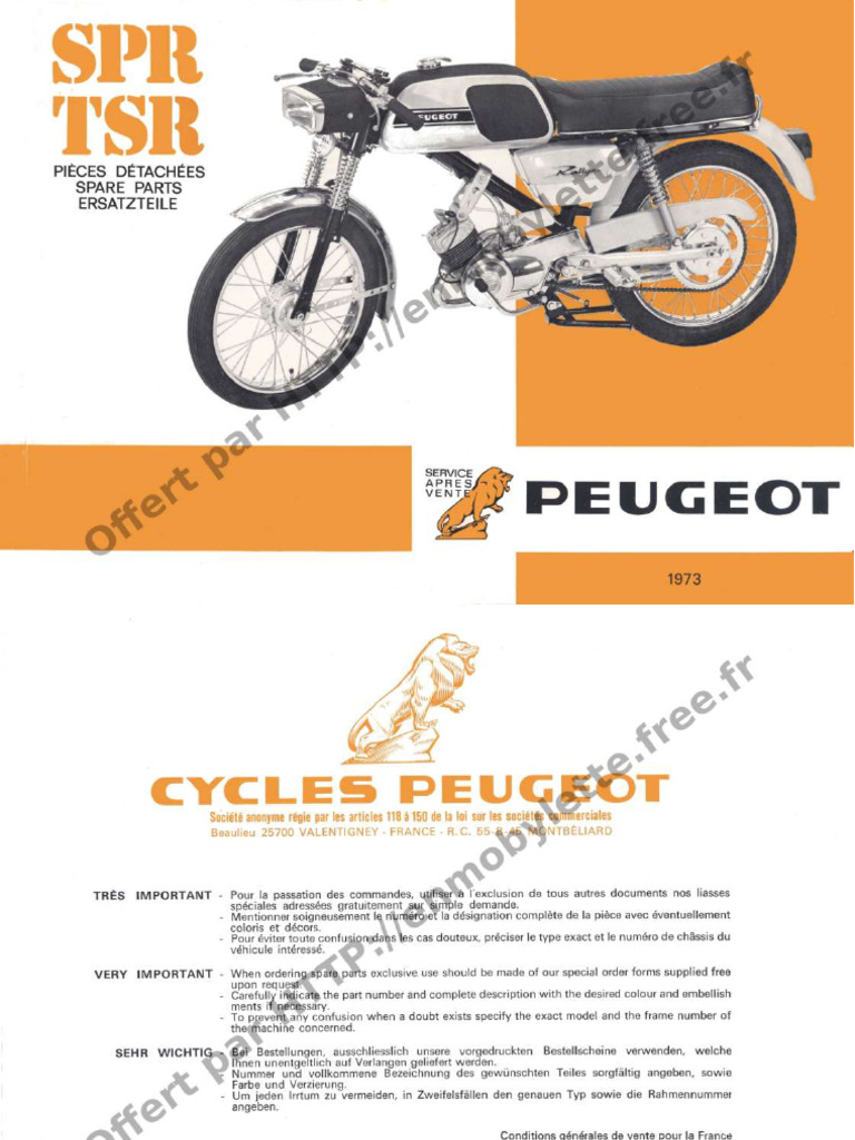 Catalogue Pieces Detachees BB3 1973 Fili | PDF