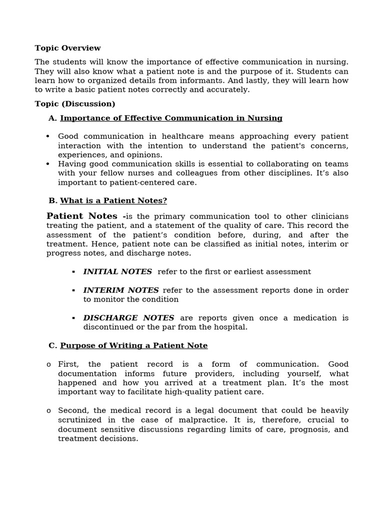 Report Handout On Patient Note | PDF | Medical Diagnosis | Patient