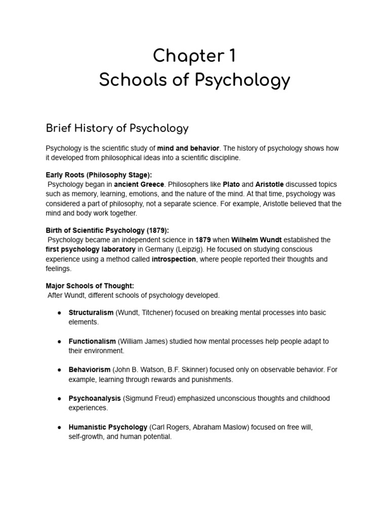 History and Schools of Psychology | PDF | Classical Conditioning ...