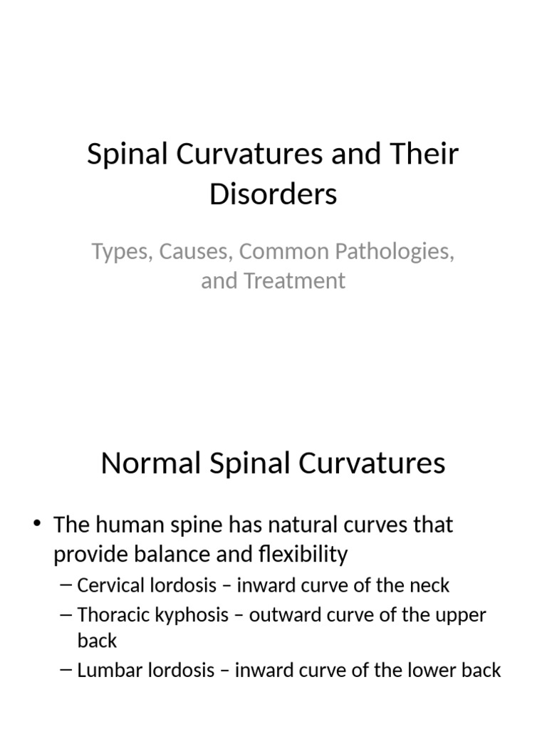 Spinal Curvatures: Types and Treatments | PDF
