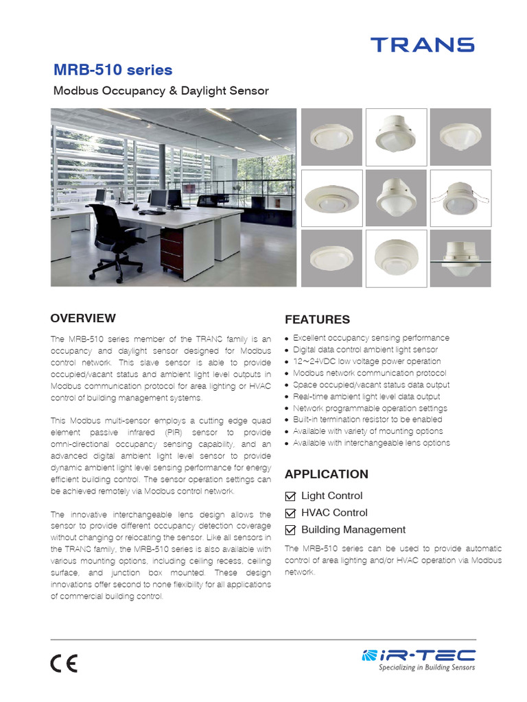 Occupancy Sensor MRB 510 | PDF | Lighting | Power Supply