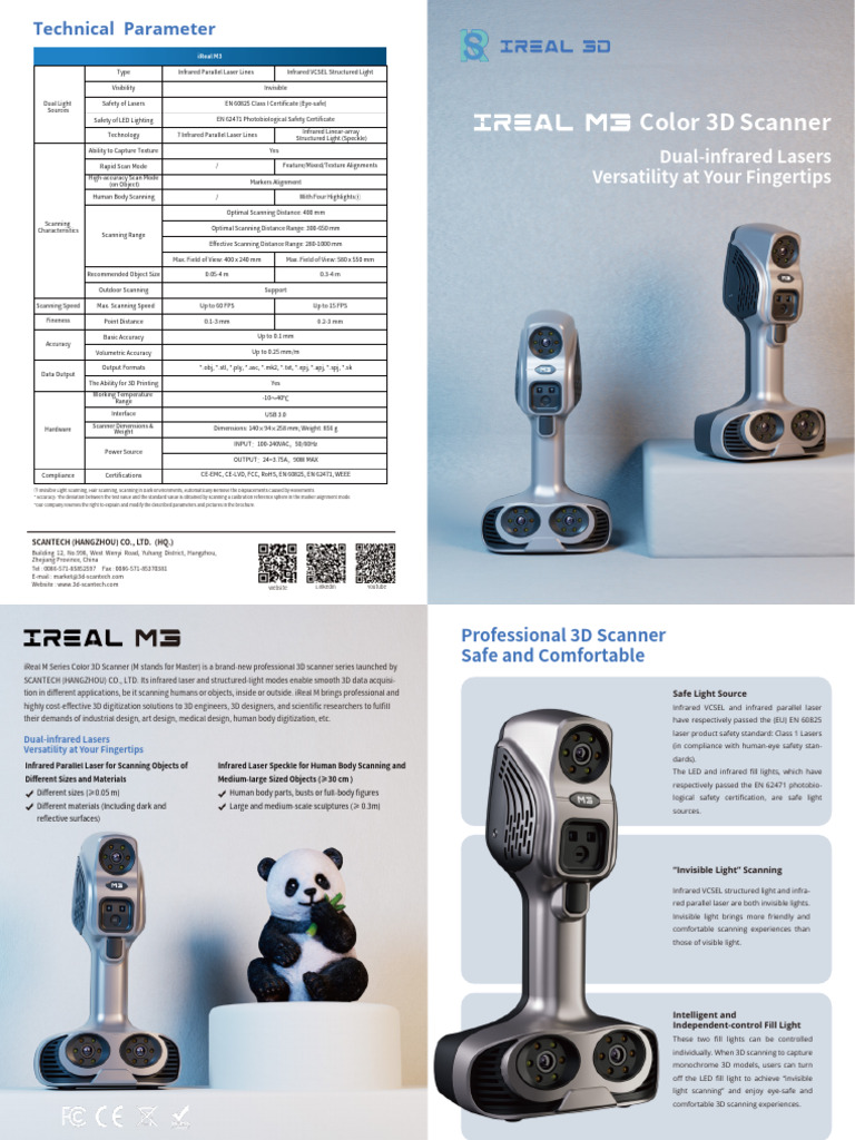 IReal M3 Color 3D Scanner Brochure NEW | PDF | 3 D Computer Graphics ...