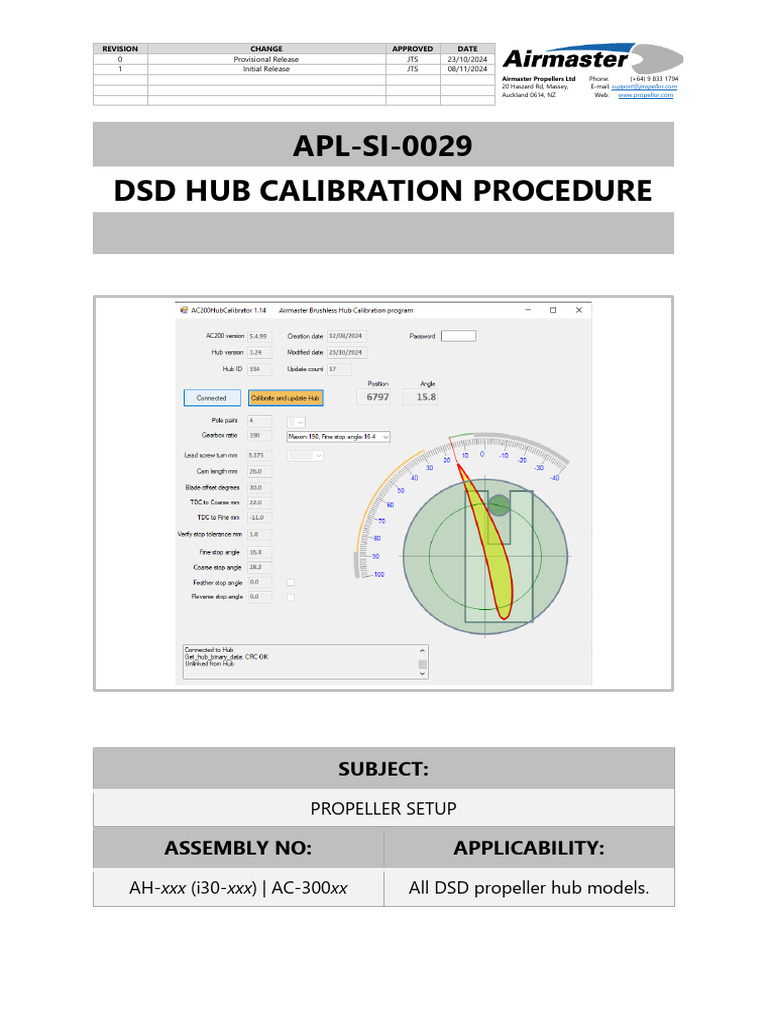 APL-SI-0029 DSD Hub Calibration Procedure R1 | PDF | Propeller | Computing