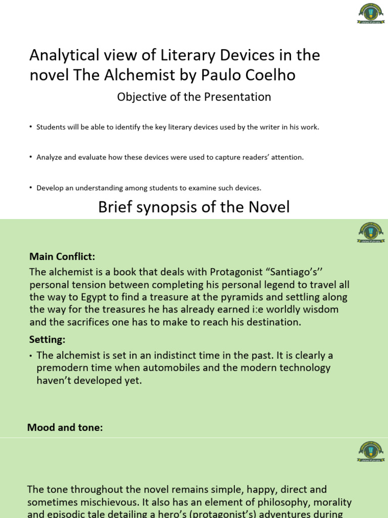 Stylistic Analysis of the Alchemist | PDF | Narration | Alchemy