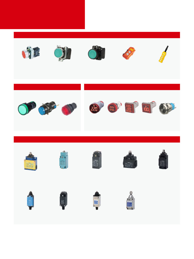 E Industrial Equipment Switches Catalog | PDF | Switch | Yellow