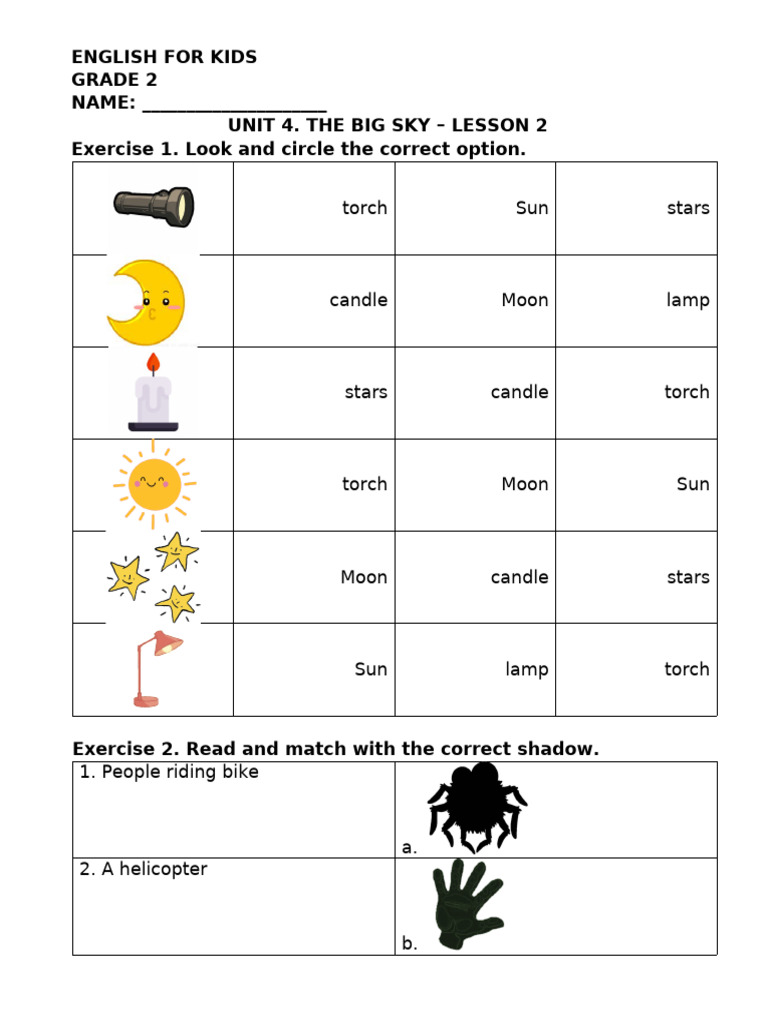 Grade 2 - Unit 4 - Lesson 2 | PDF