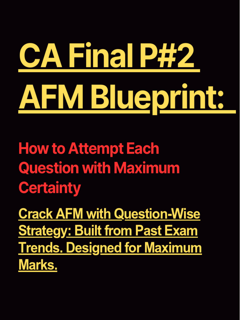 AFM Paper Attempting Strategy-1 | PDF | Mergers And Acquisitions ...