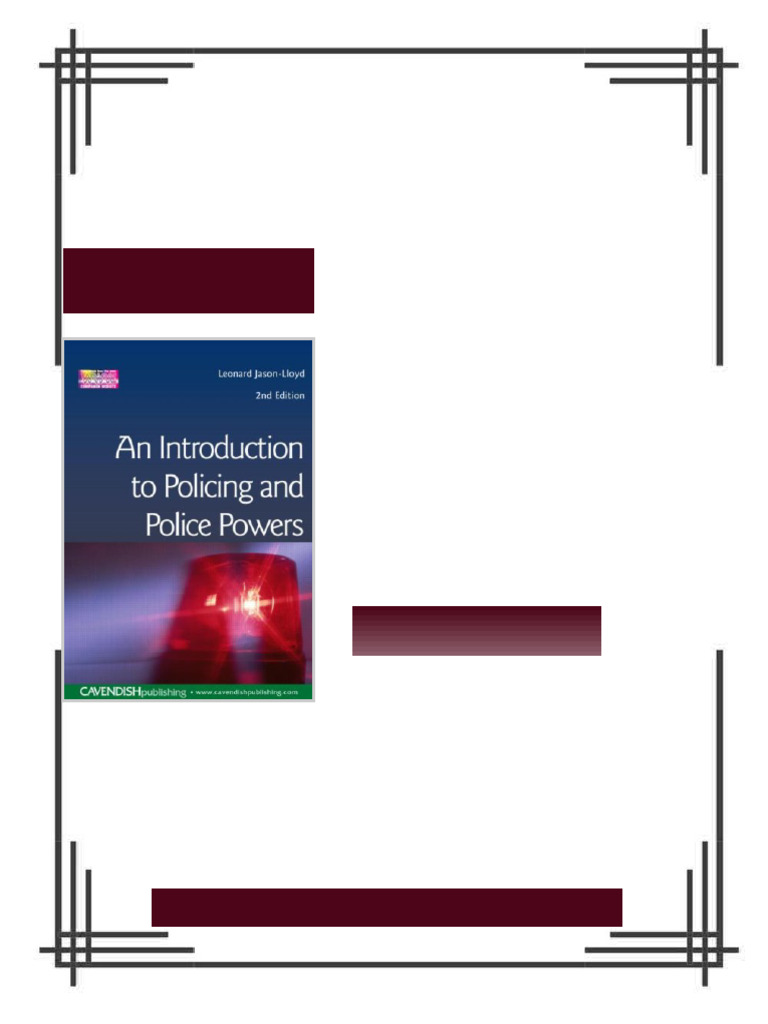 Introduction To Policing Police Powers 2 e 2nd Edition Leo Jason-Lloyd ...