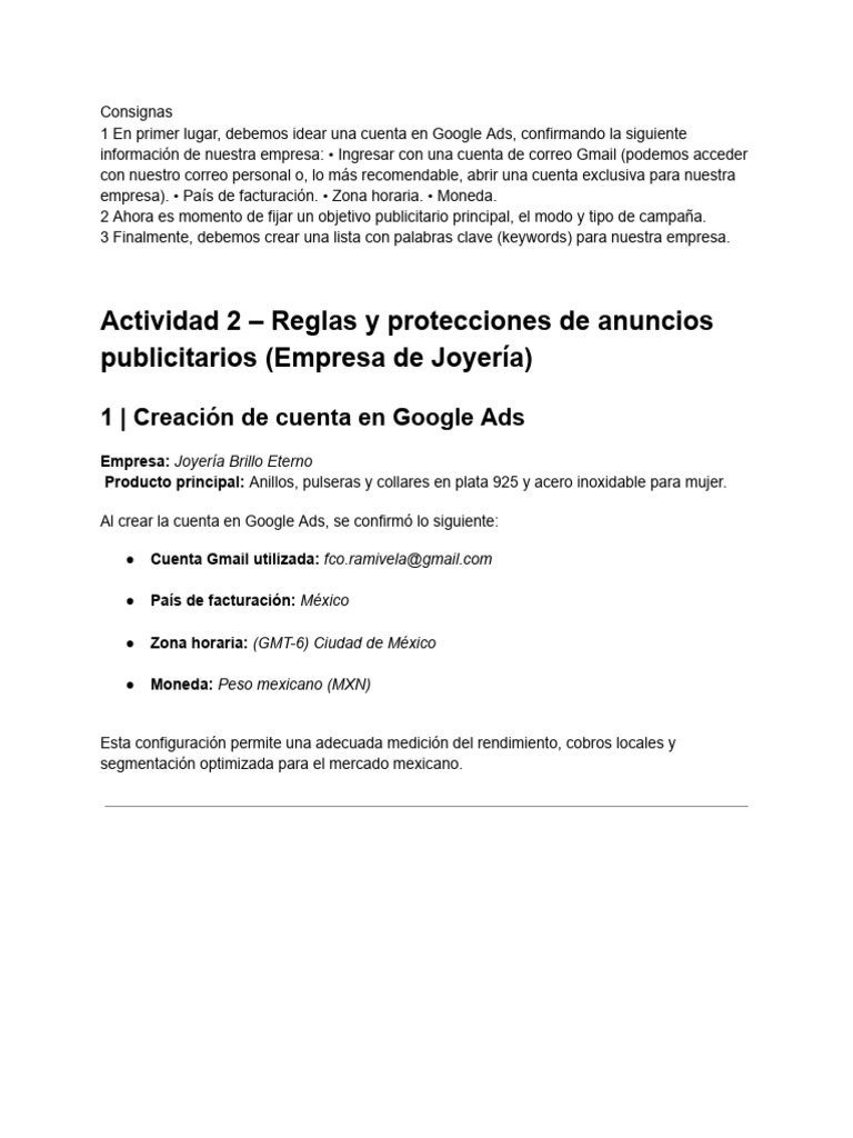 API 2 Mp Arturo Ramires | PDF | Joyería | Publicidad