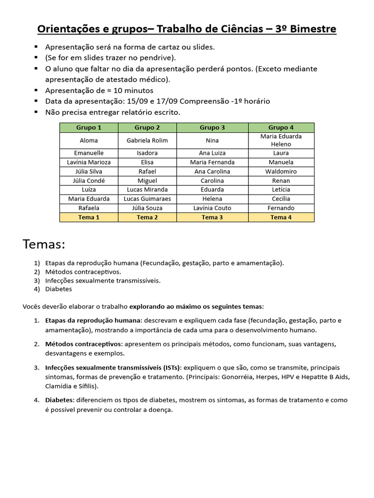 1757807693053_Orientações Trabalho 3º Bimestre Compreensão | PDF