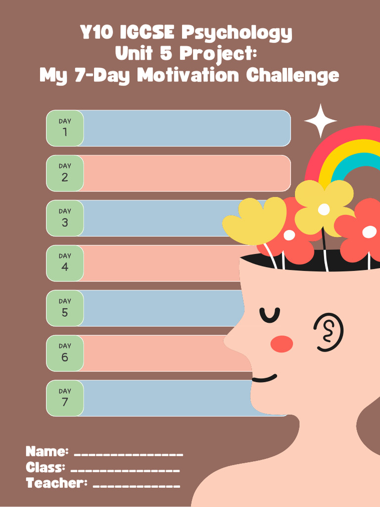 Unit 5 Motivation Project Booklet | PDF | Motivational | Motivation