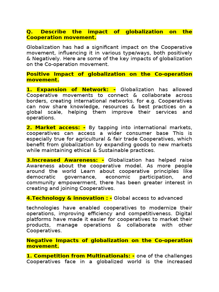 Globalisation | PDF