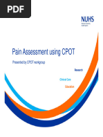 CPOT Pain Assessment Guidelines | PDF | Pain | Intensive Care Medicine