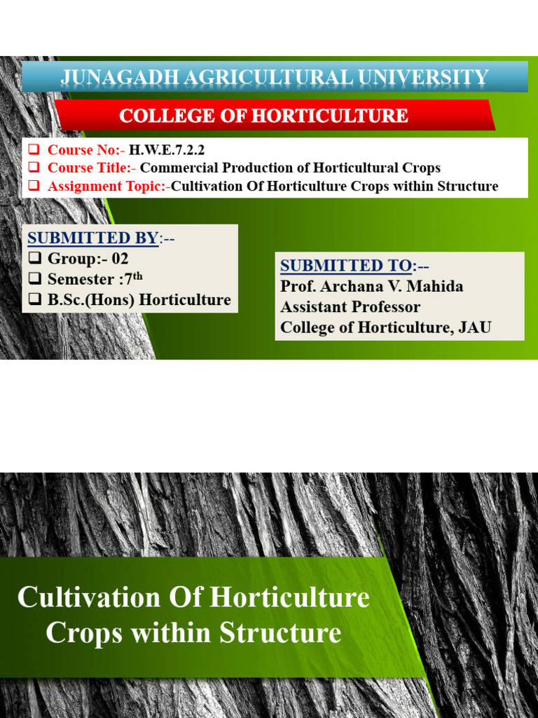 G2 Presentation (Archana Mam) | PDF | Horticulture | Agriculture