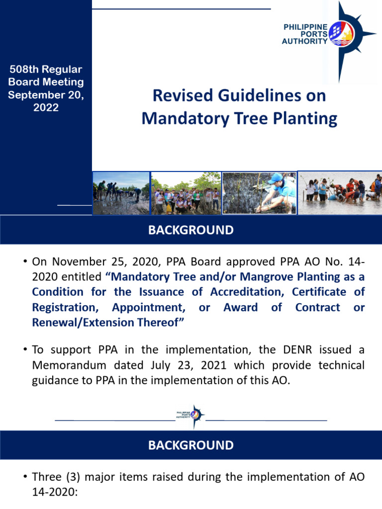 Revised Guidelines for Mandatory Tree Planting | PDF | Port