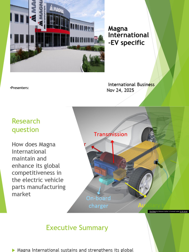 Magna International's EV Parts Strategy | PDF | Electric Vehicle ...