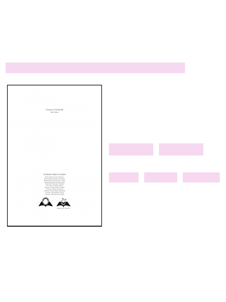 Concepts in Calculus III Multivariable Calculus Full Access | PDF