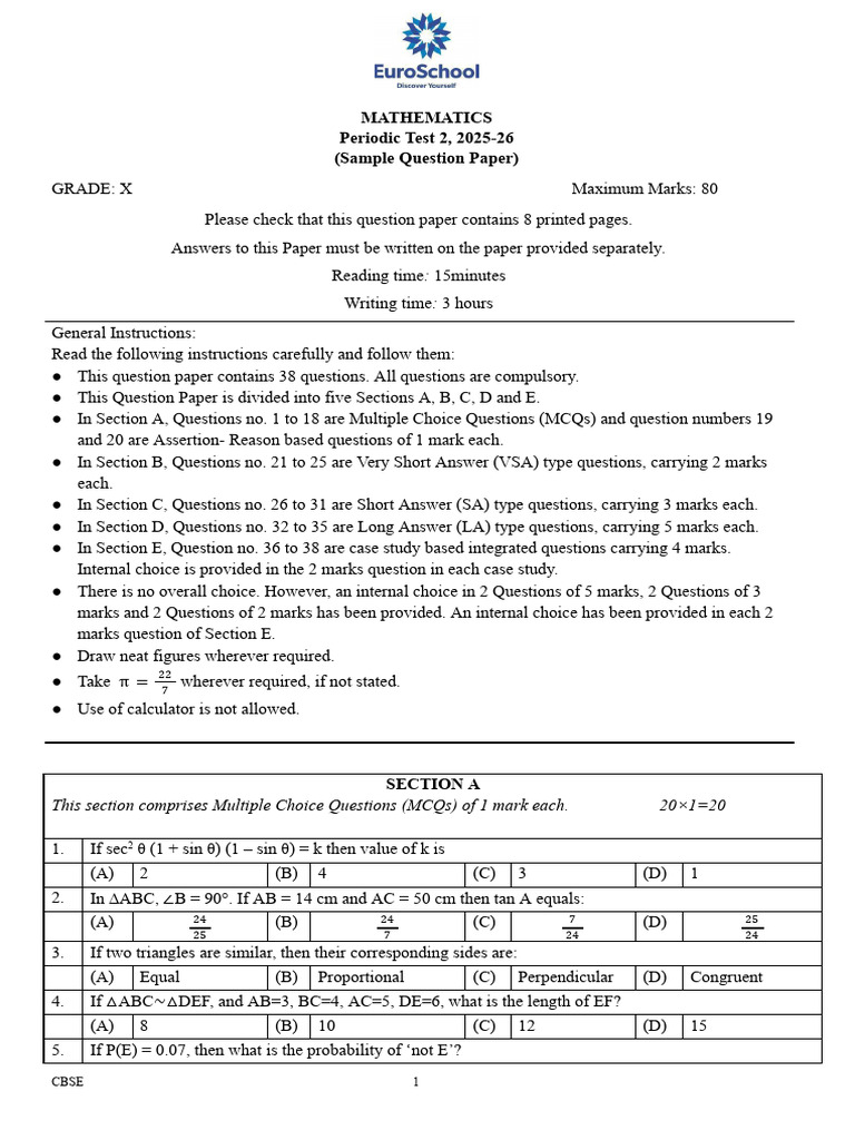 Math_Practice Paper 2 | PDF | Triangle | Elementary Mathematics