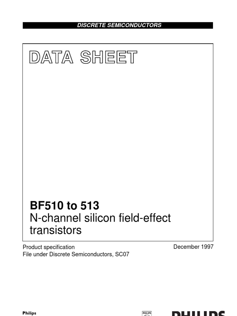 BF511 | PDF | Field Effect Transistor | Transistor