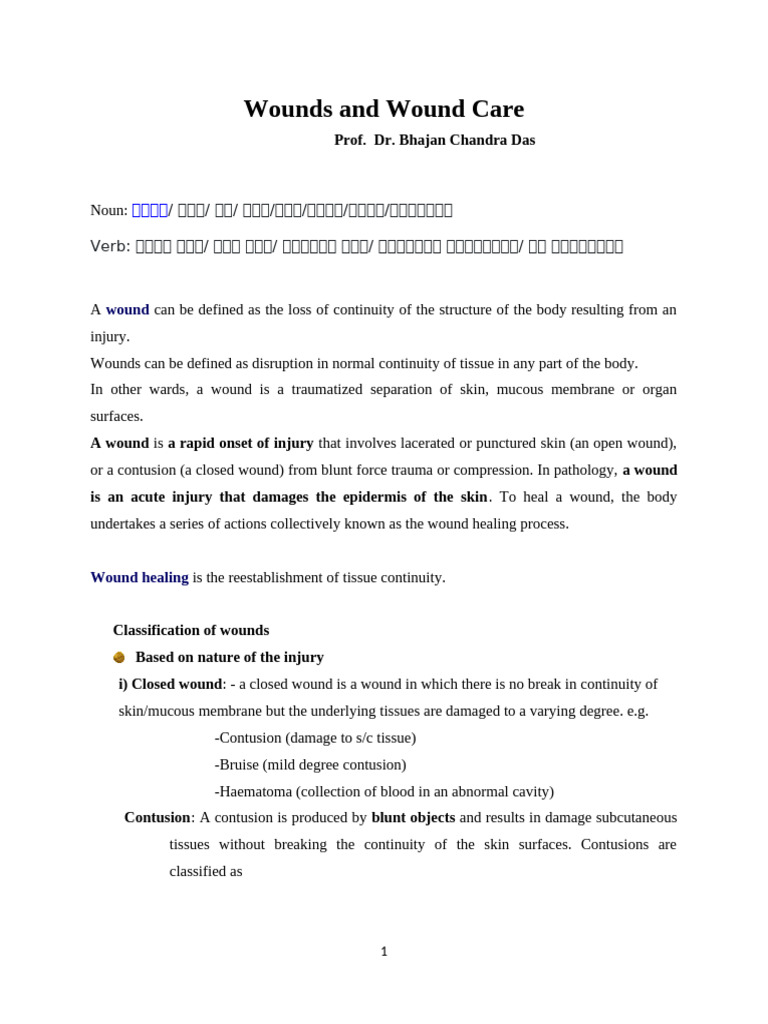 3.Wounds and Wound Care | PDF | Wound | Wound Healing