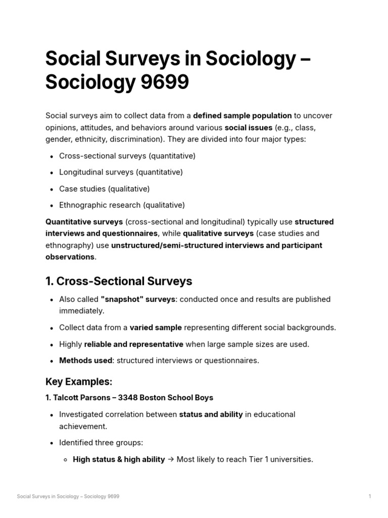 Social Surveys | PDF | Social Research | Sociology