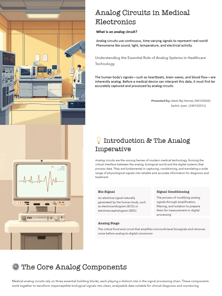 Analog Circuits in Medical Devices | PDF | Analogue Electronics | Amplifier