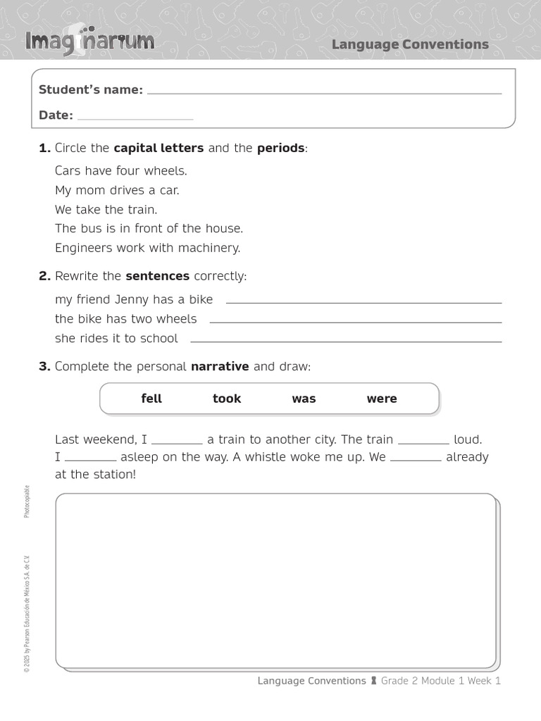 Student's Name: Date:: 1. Capital Letters Periods | PDF