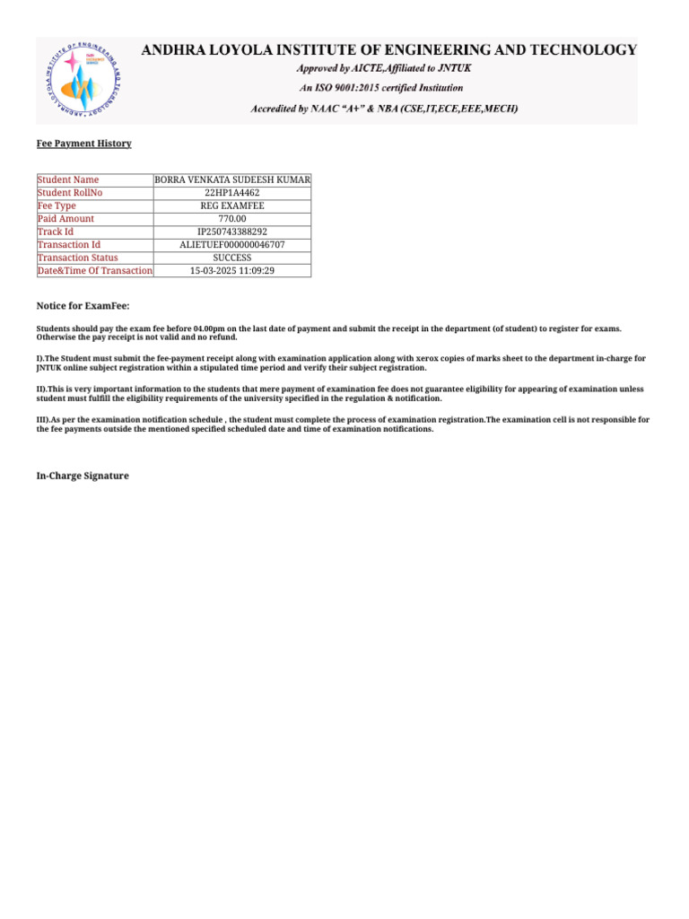 3-2 Exam Fee | PDF