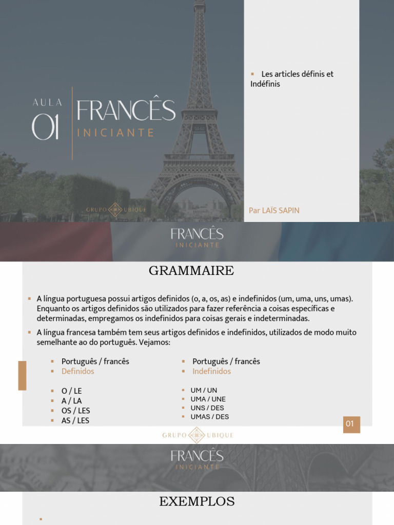 Articles définis et indéfinis en français | PDF | Spectre politique ...