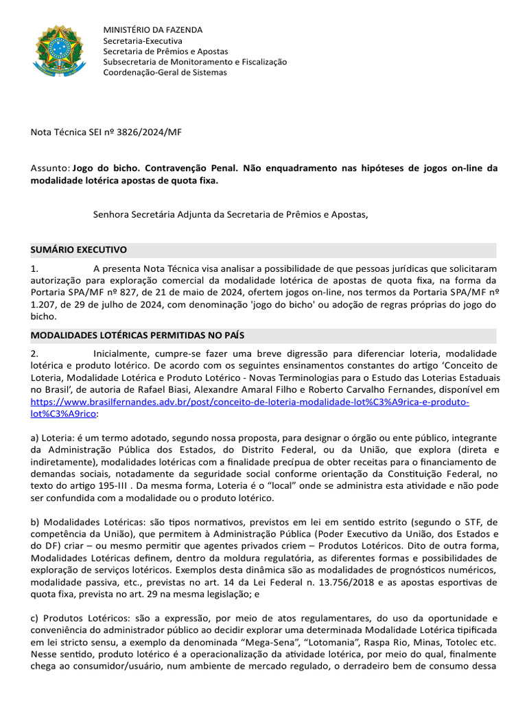 Nota Técnica Loterias Municipais | PDF | Loteria | Administração pública